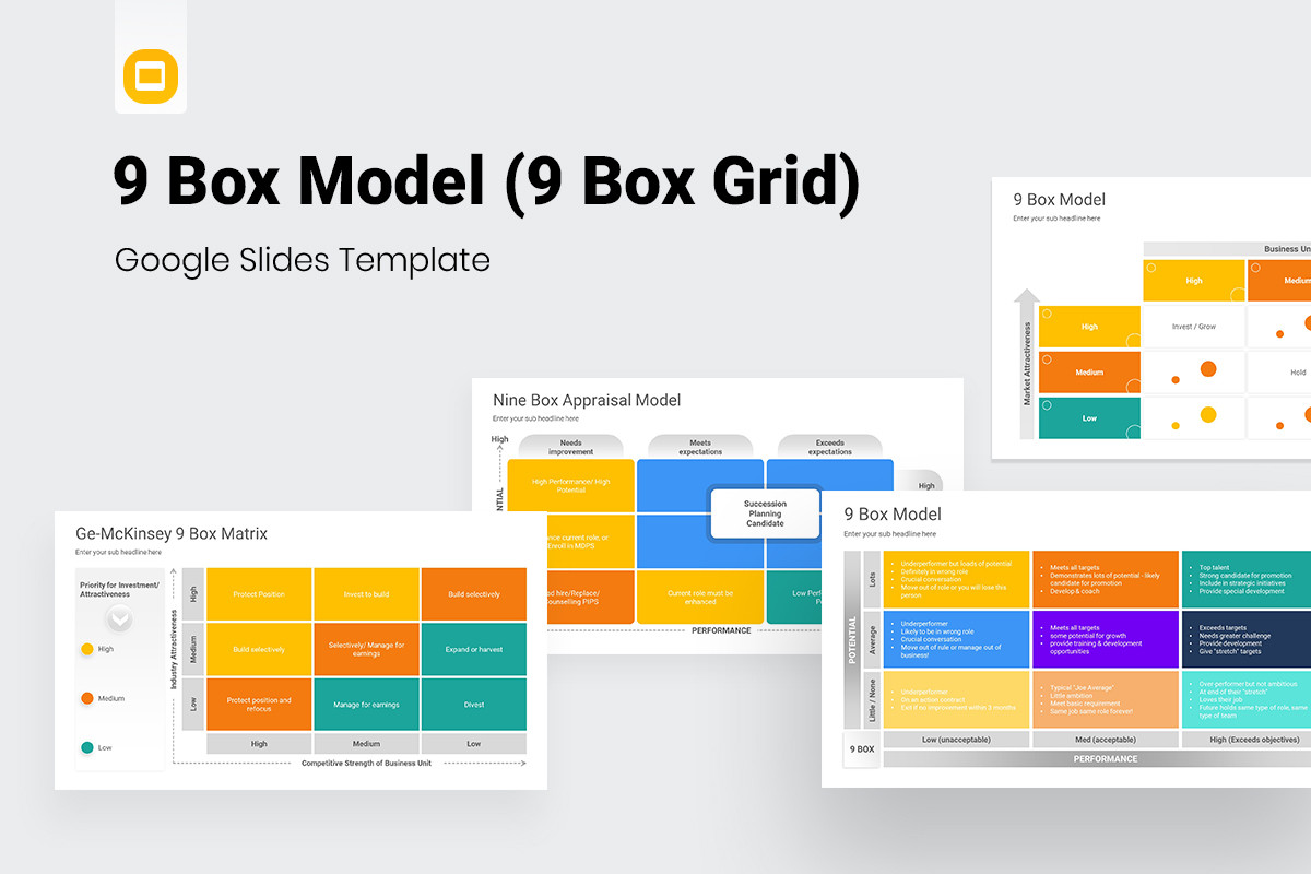 9 Box Model (9 Box Grid) Google Slides Presentation Template | Nulivo Market